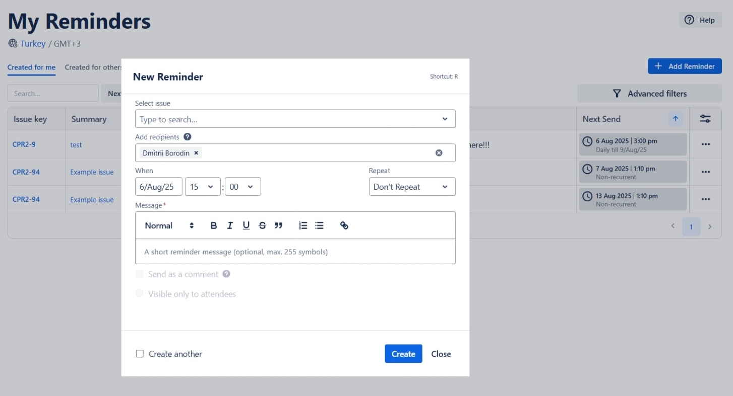 How to create a Reminder
