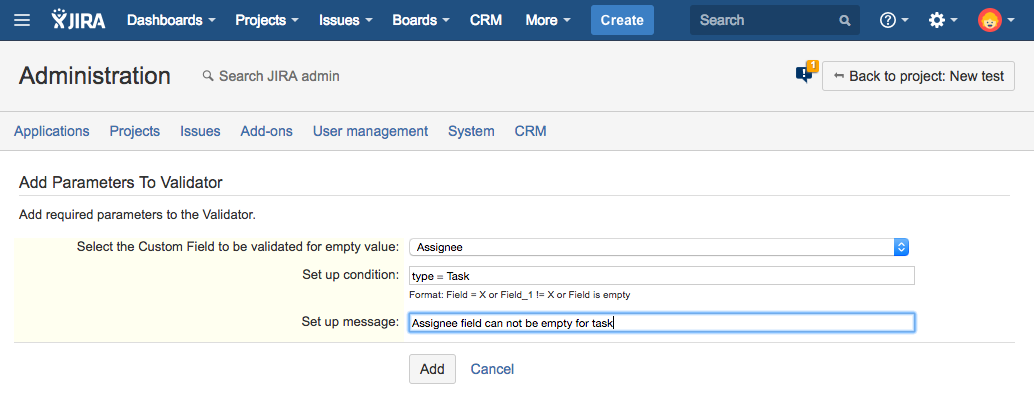 Conditional Field Required Validator
