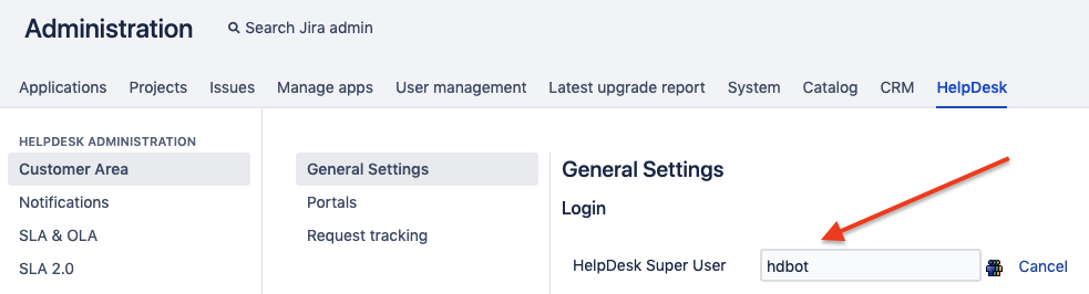 General Settings of Customer Area