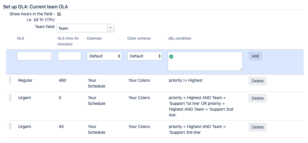 SLA & OLA Custom Fields – Time Countdown Rules